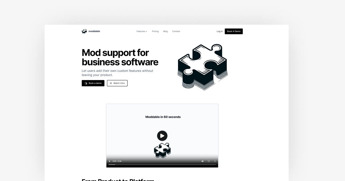 Moddable: mod-support for businesss software